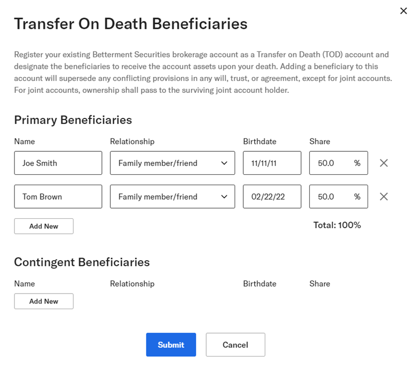 How to add a Beneficiary to your Betterment Account – Human Investing